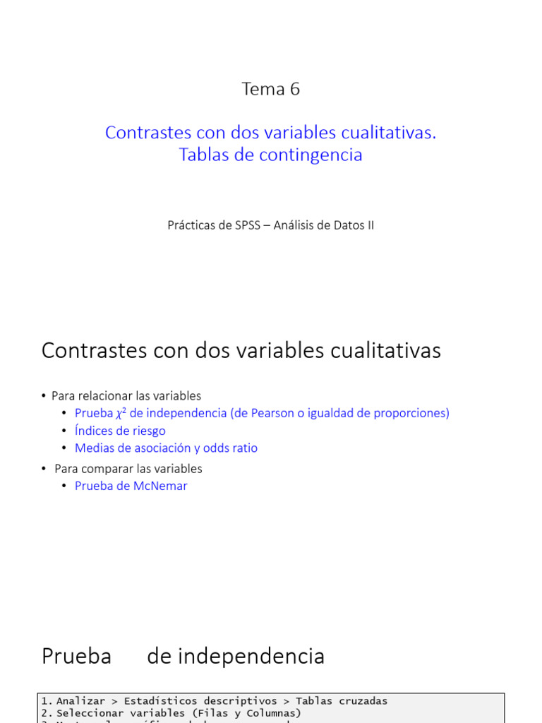 Inferencia Con Dos Variables Cualitativas | PDF | Estadísticas | Spss