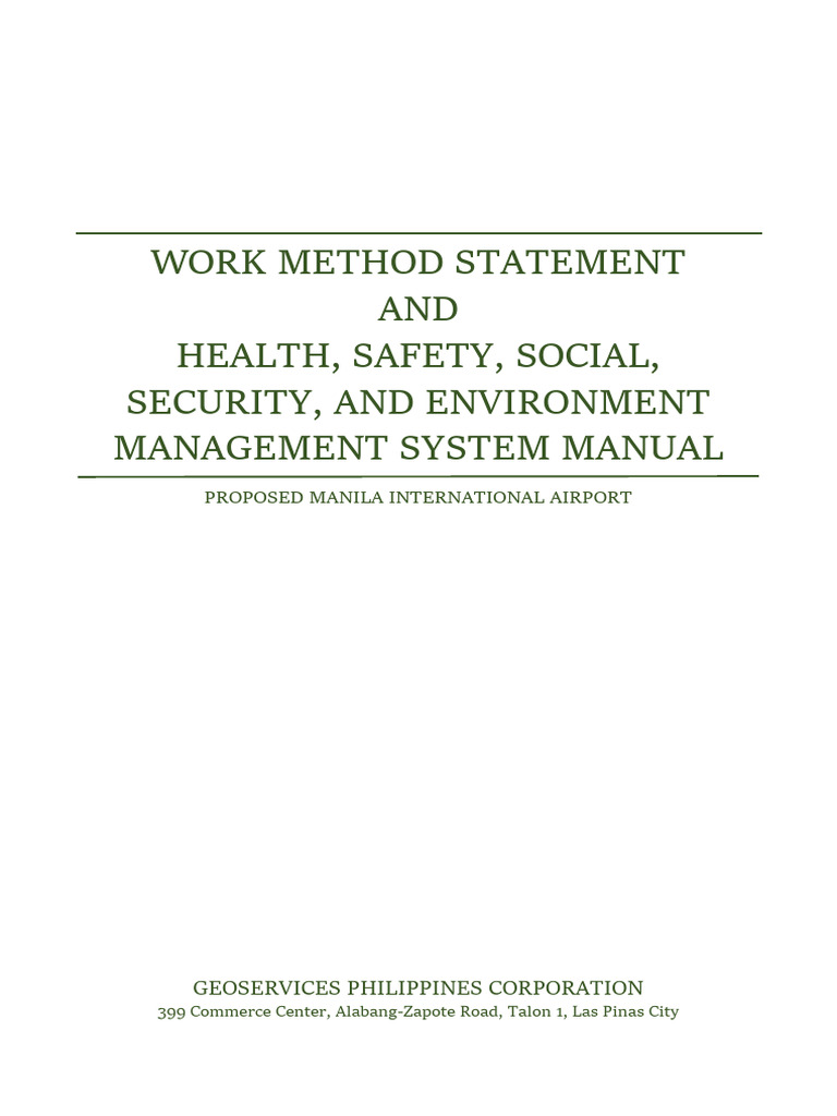 GSPC Method Statement & HSSE | PDF | Borehole | Oil Well