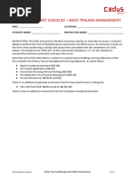 TCCC Skills Assessment Checklist | PDF | Medical Emergencies | Diseases ...