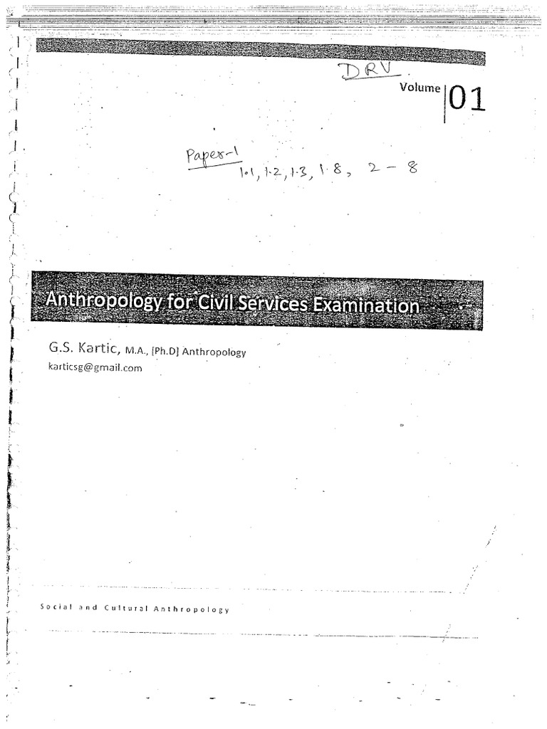 Anthropology by Brain Tree Part 1 | PDF