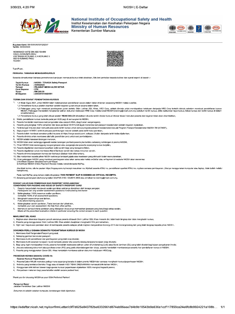 NIOSH - E-Daftar (Apit) | PDF
