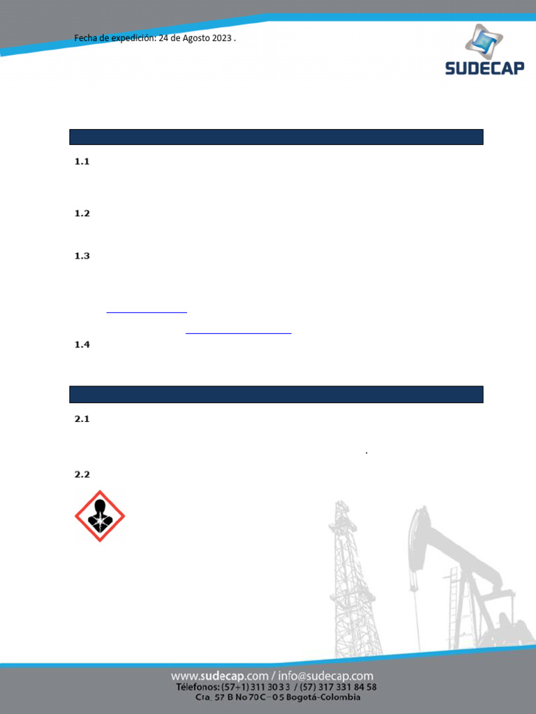 MSDS MR Gel (Sga) | PDF | Combustión | Agua