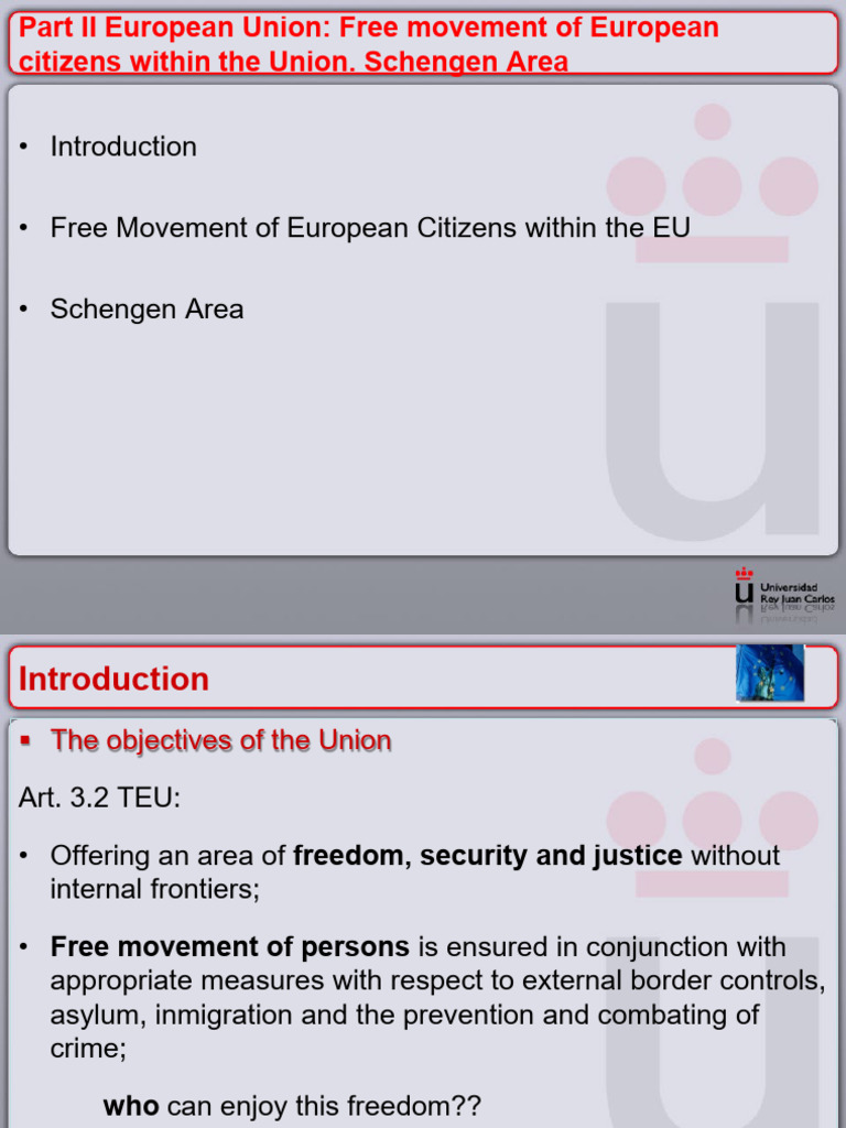 Lesson 6. Free Movement | PDF | Freedom Of Movement | European Union