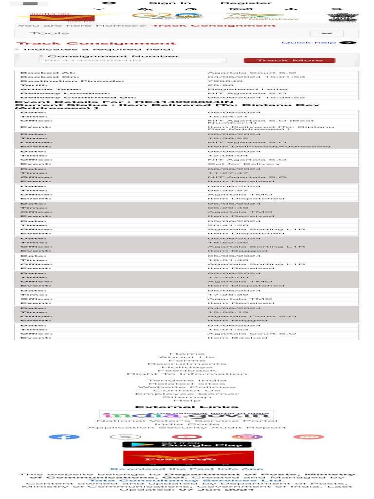 Diptanu Dey Delivery Report Nit Agartala | PDF