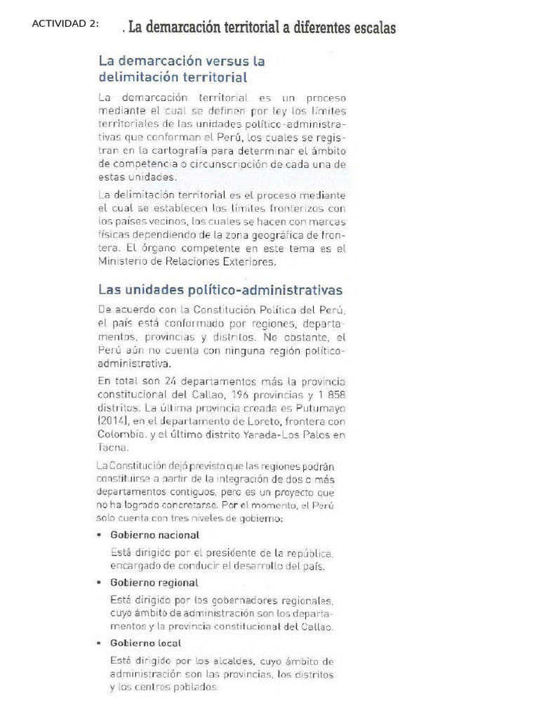 Demarcacion Territorial A Diferentes Escalas | PDF