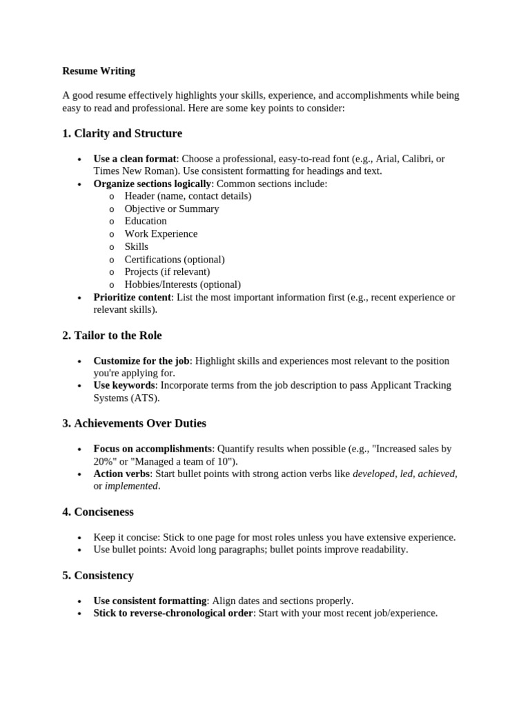 Essential Resume Writing Tips | PDF | Résumé | Computing