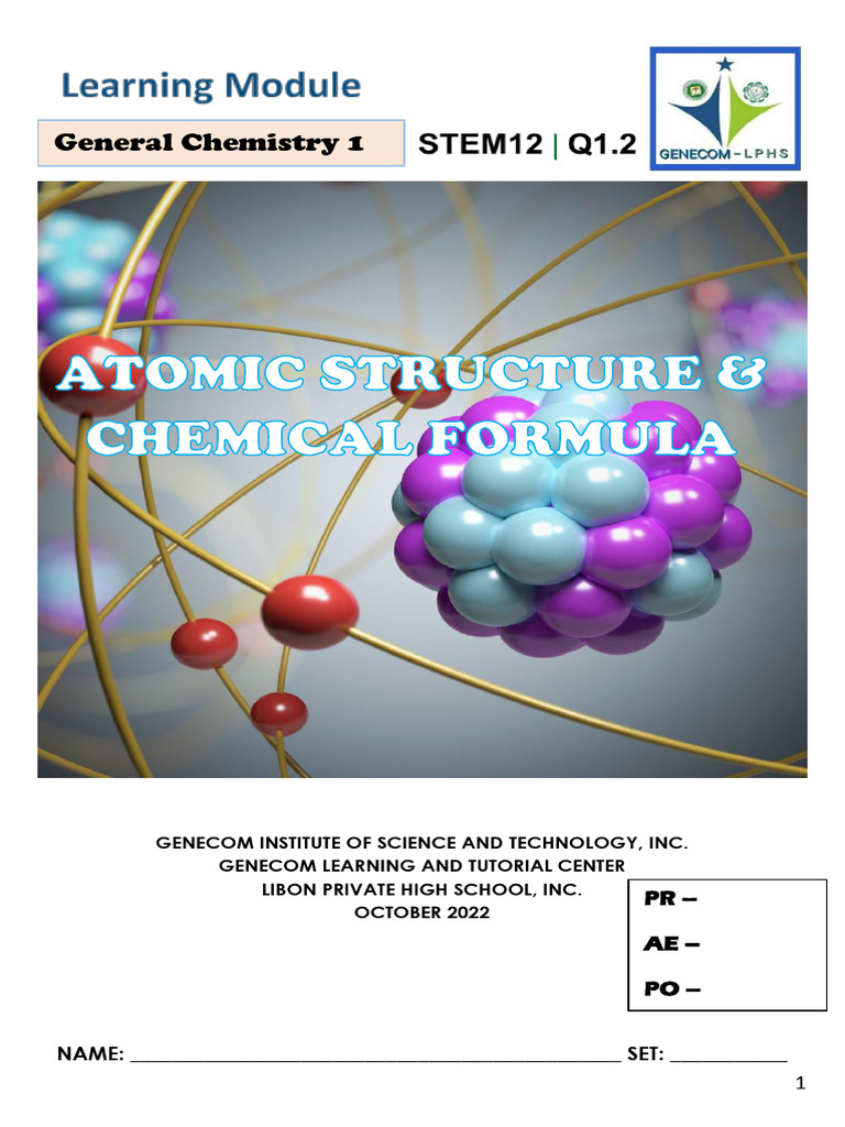 GR12 Q1W02D00 y ST5 00 SLM GR-1 | PDF | Chloride | Mole (Unit)