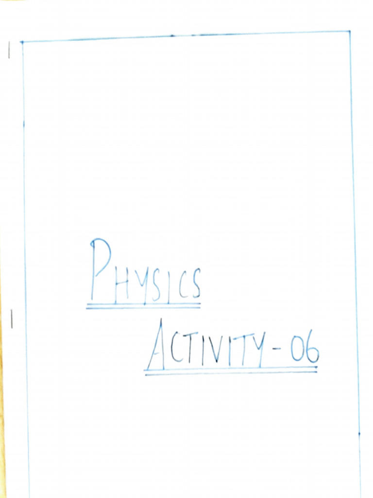 Physics Activity 2 | PDF