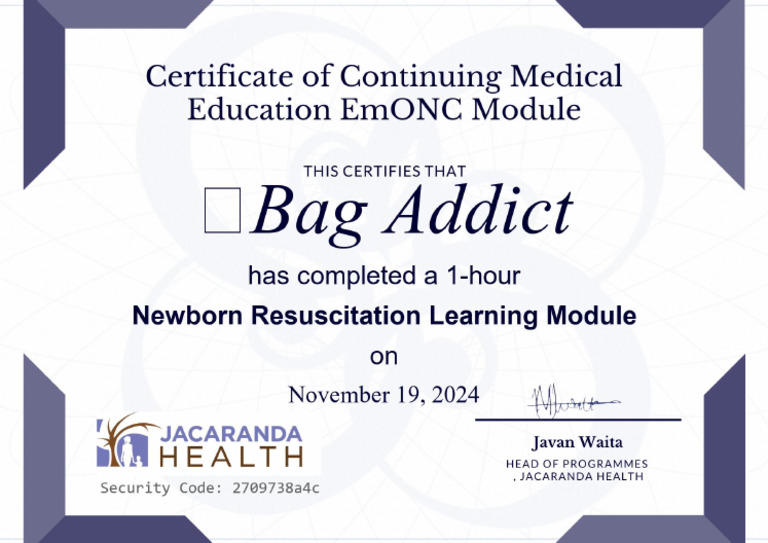 ?bag Addict Newborn Resuscitation | PDF