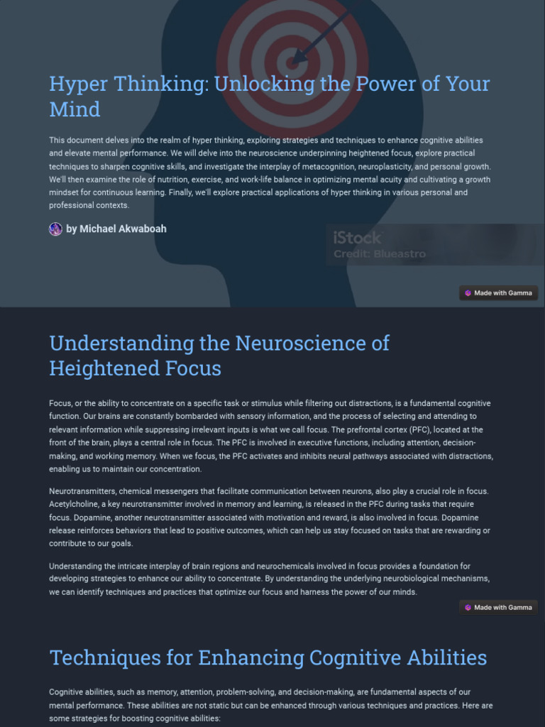 Hyper Thinking Unlocking The Power of Your Mind | PDF | Prefrontal ...