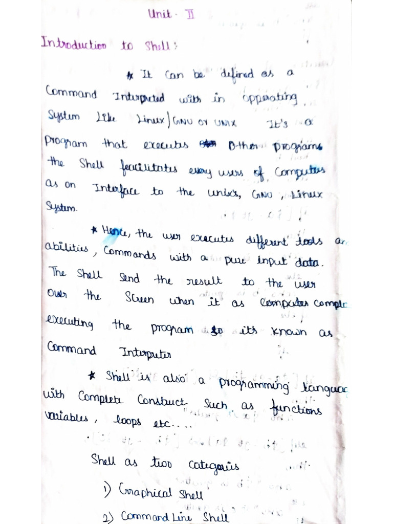 Unit-2 Linux Notes PDF | PDF