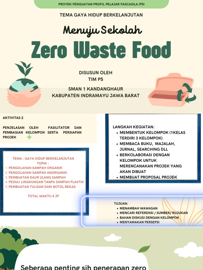 Ide Makanan Zero Waste untuk P5 | PDF