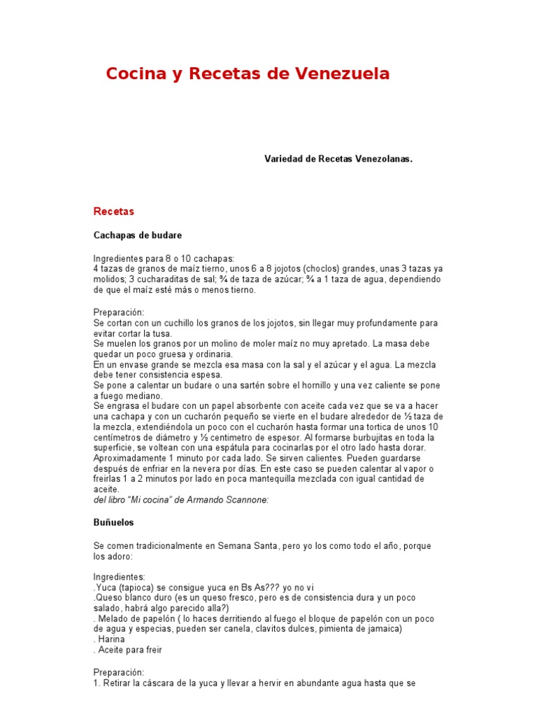 Cocina y Recetas de Dulce de Venezuela | PDF | Crema | Panes
