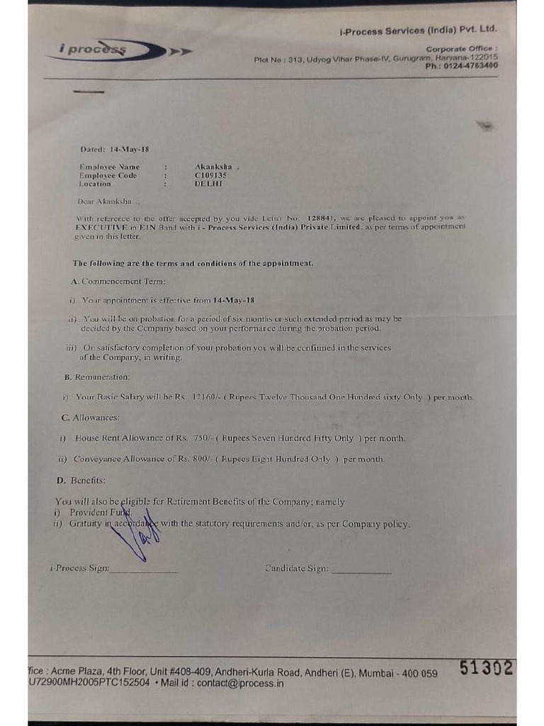 OFFER LETTER - Compressed | PDF