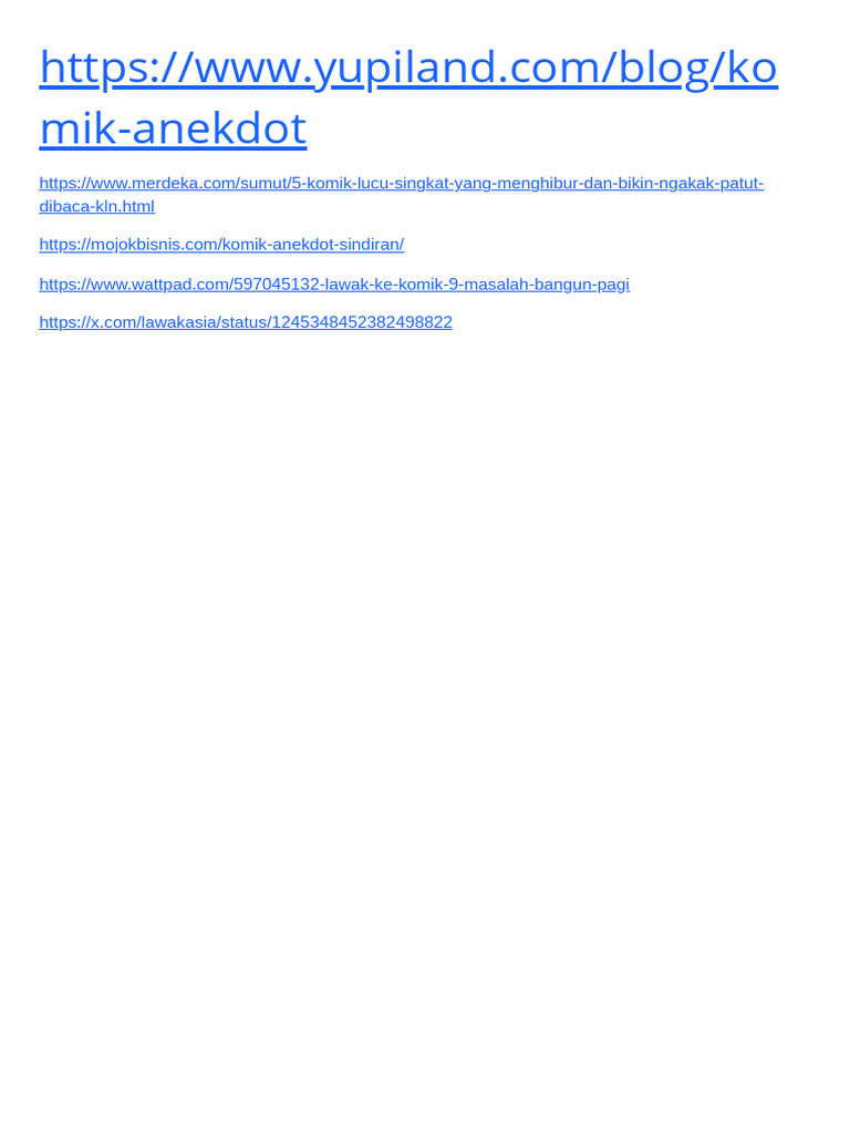 Blogkomik Anekdot PDF | PDF