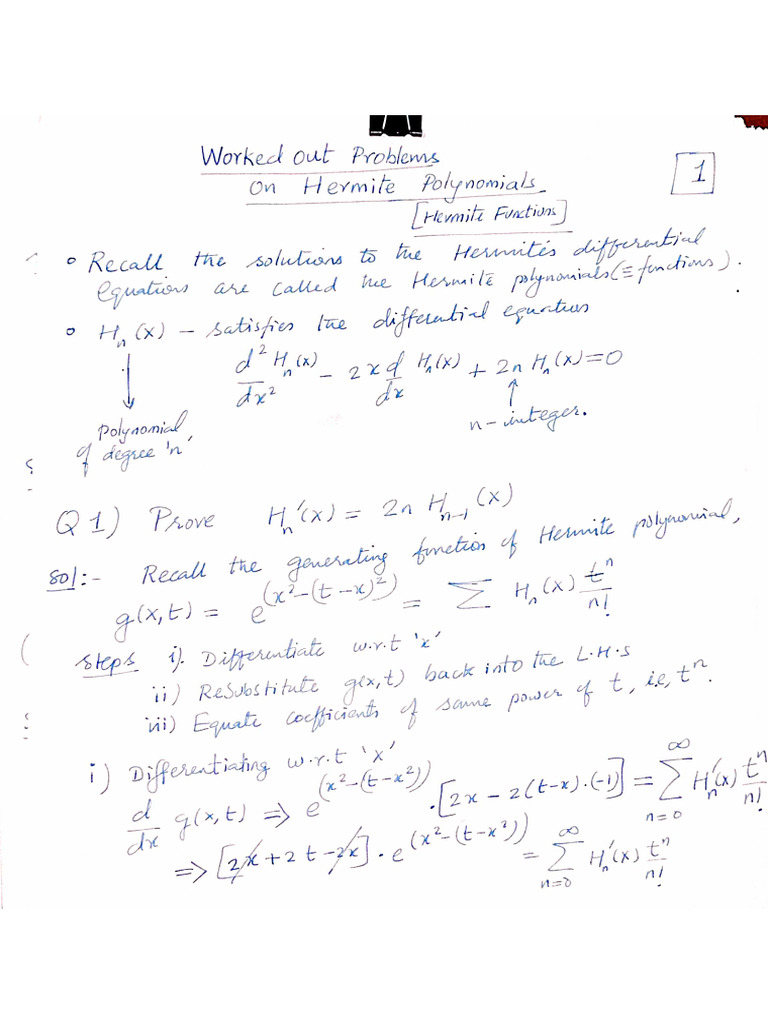 Hermite Polynomials | PDF