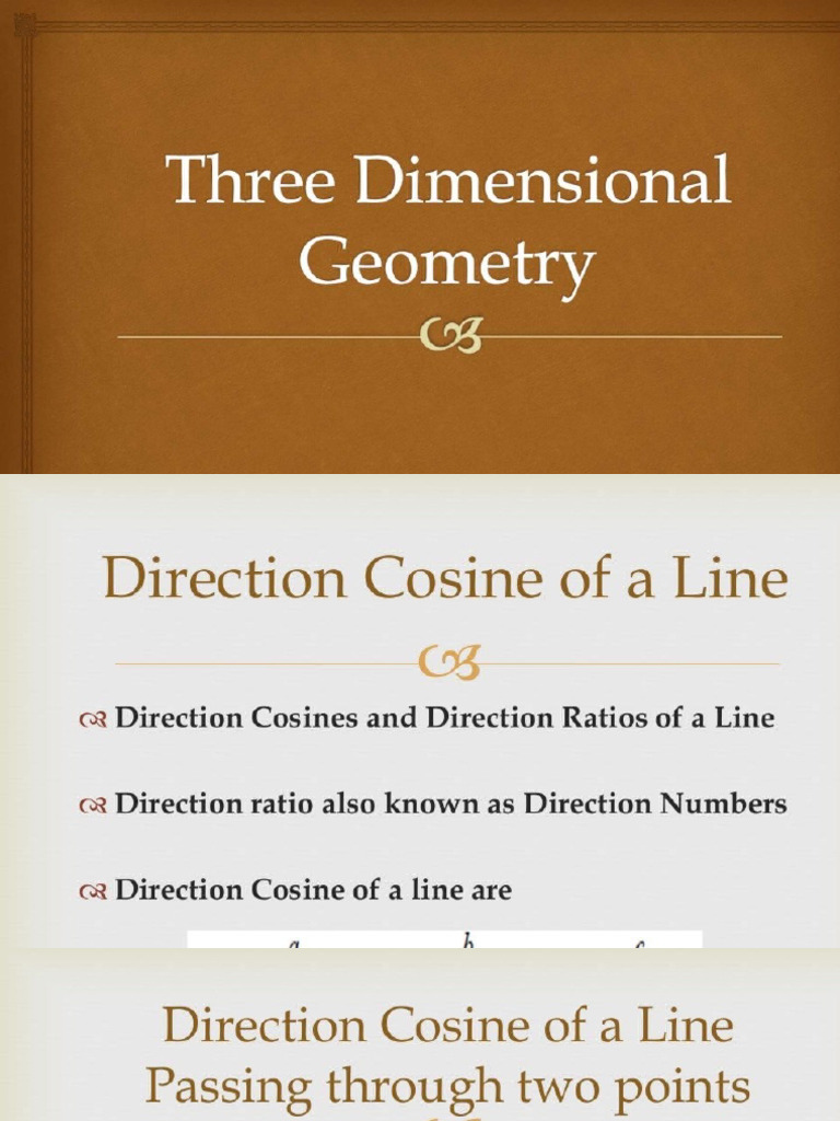 Chapter 12 Introduction To Three Dimensional Geometry | PDF