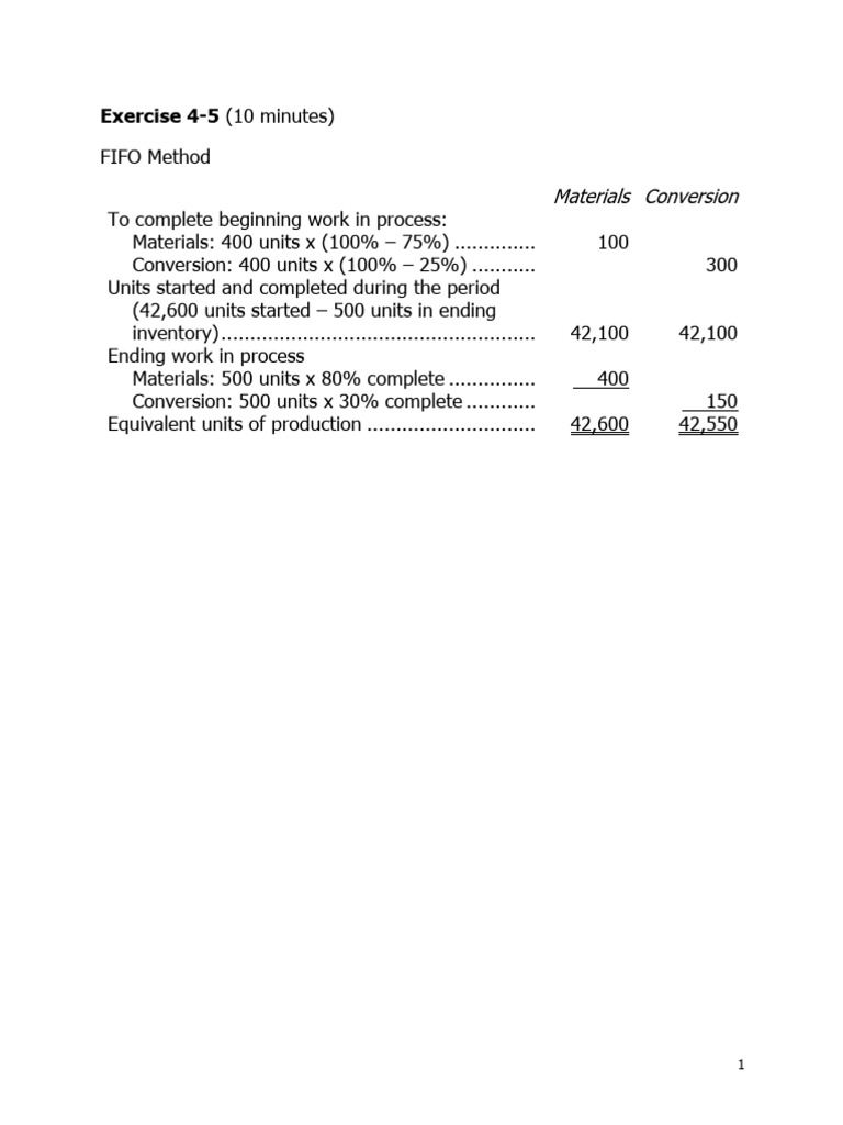 Solution Exercises Fifo Method 2024 10 02 22 37 55 | PDF | Inventory ...