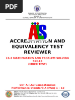 Alternative Learning System - 2019 Actual ALS & A&E Test Mathematics ...