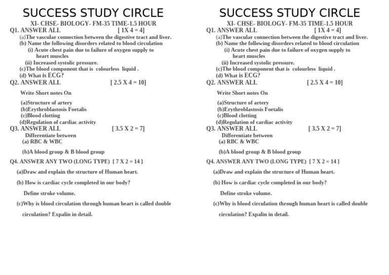 Circulation of Body Fluid Xi-Chse | PDF | Heart | Blood