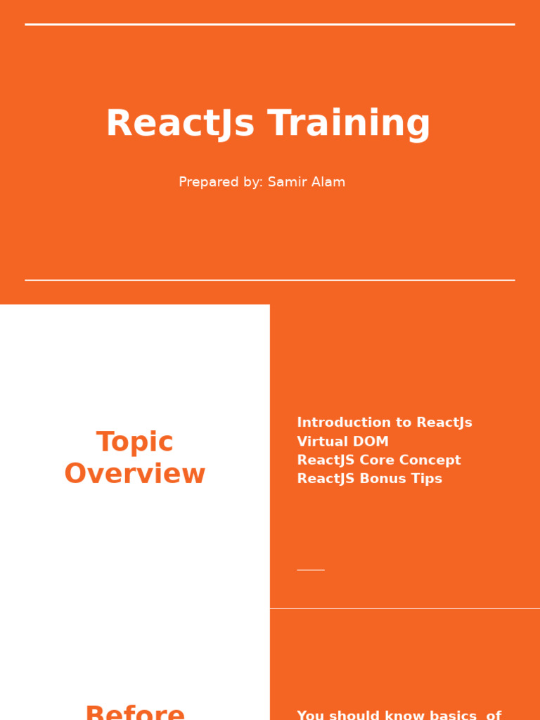ReactJsTraining 195389 | PDF | Document Object Model | Java Script
