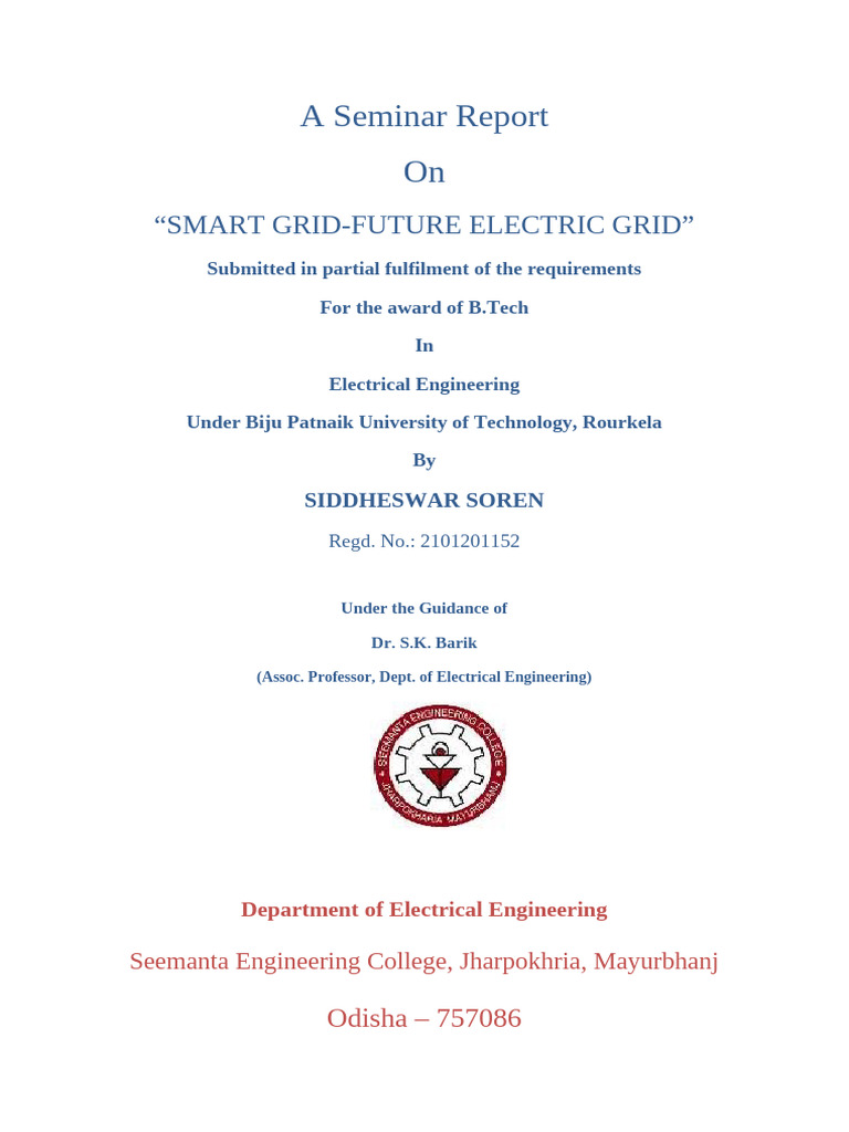 Smart - Grid - Future - Electric - Gird Complete-1 | PDF | Electrical Substation | Smart Grid