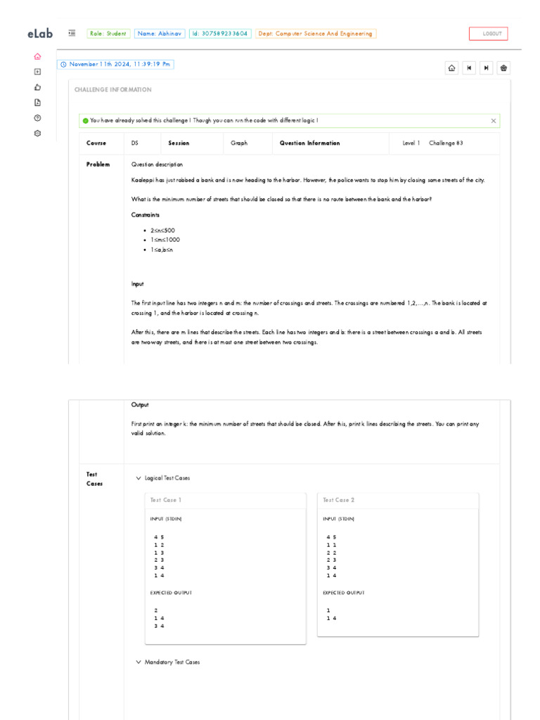 Role: Student: Name: Abhinav | PDF | Computer Science | Theoretical Computer Science