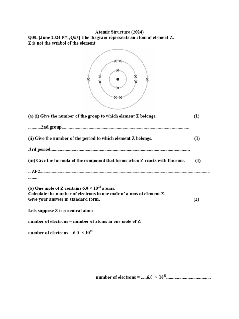 Atomic Structure 24 (Anjum Saeed 10-F) | PDF | Isotope | Chemical Elements