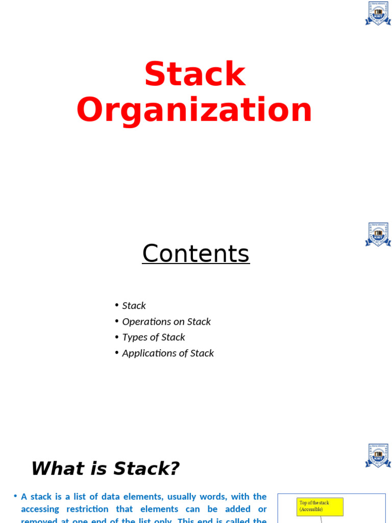 11 - Stack Organization | PDF | Pointer (Computer Programming) | Computer Data