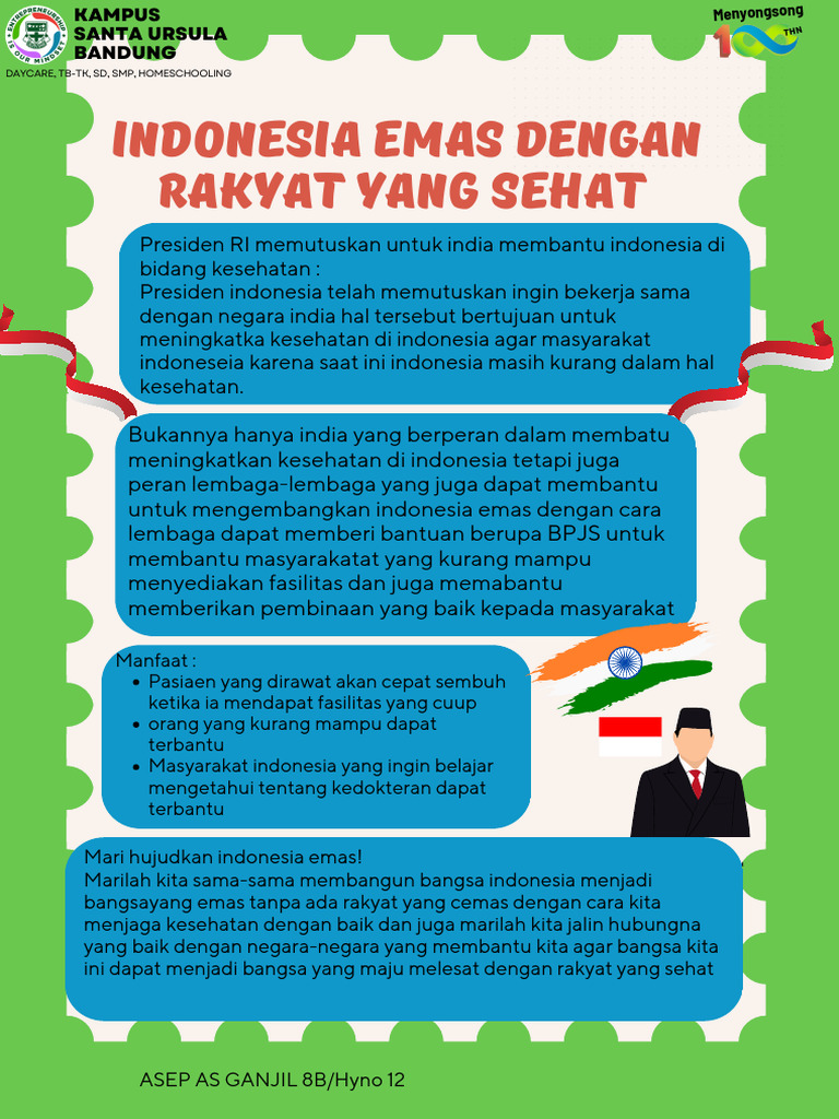 Hijau Ilustrasi Vektor Himbauan Kesehatan Poster | PDF