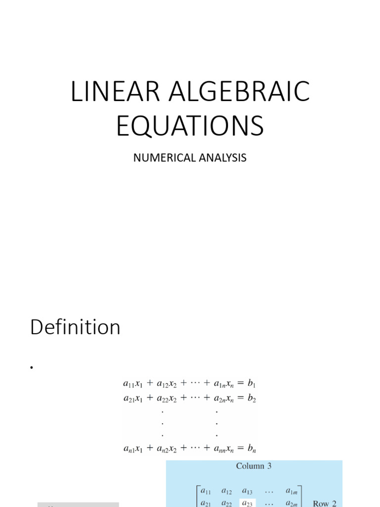 Solving Linear Algebraic Equations | PDF | Determinant | Linear Algebra