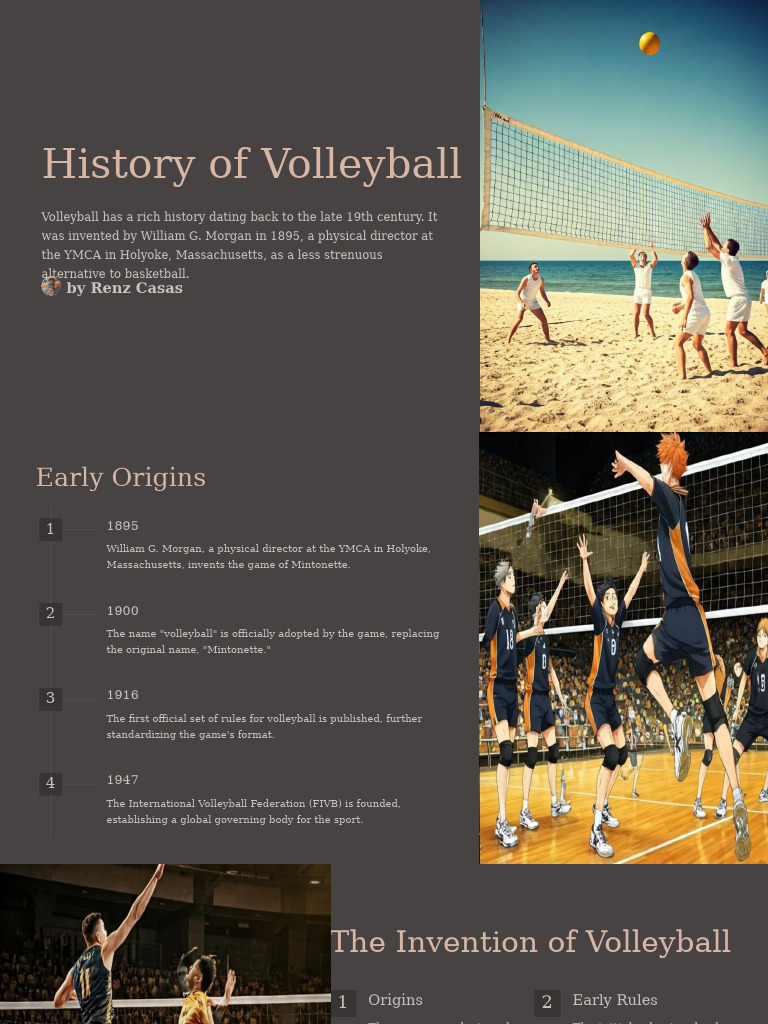 Volleyball History and Basics | PDF | Volleyball | Sports Equipment