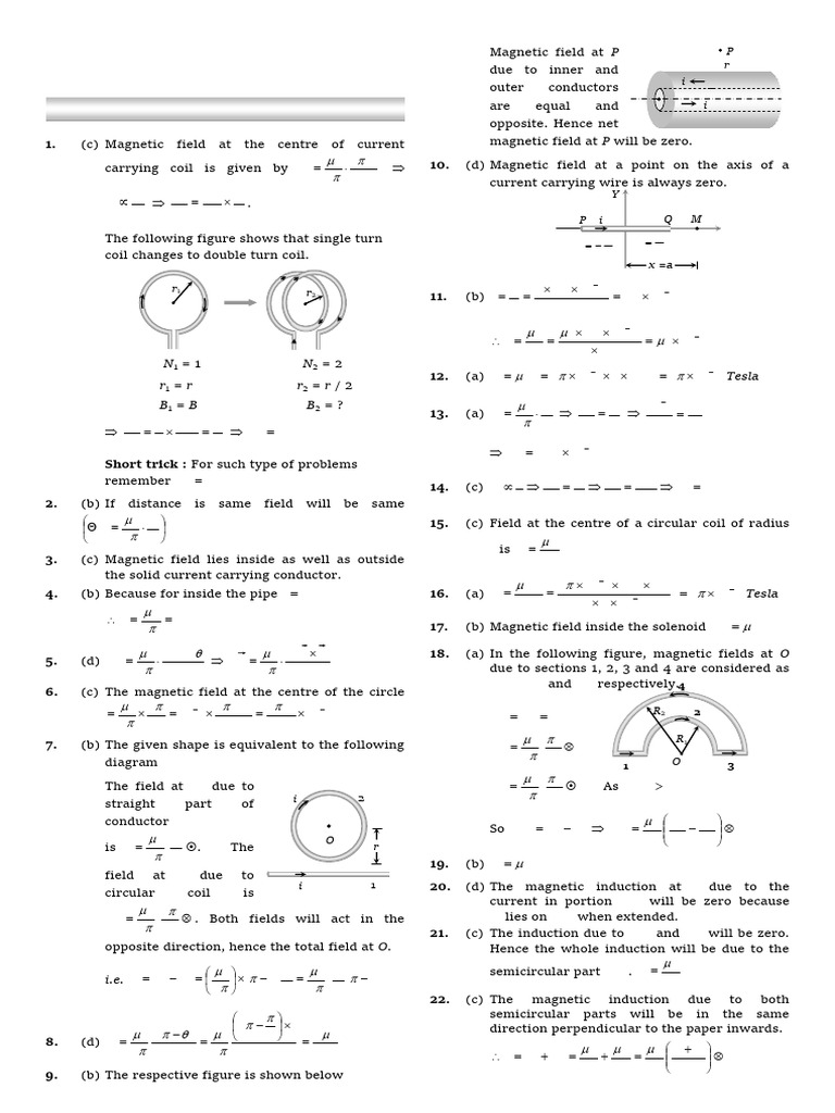Mec Solution | PDF | Magnetic Field | Electromagnetic Induction