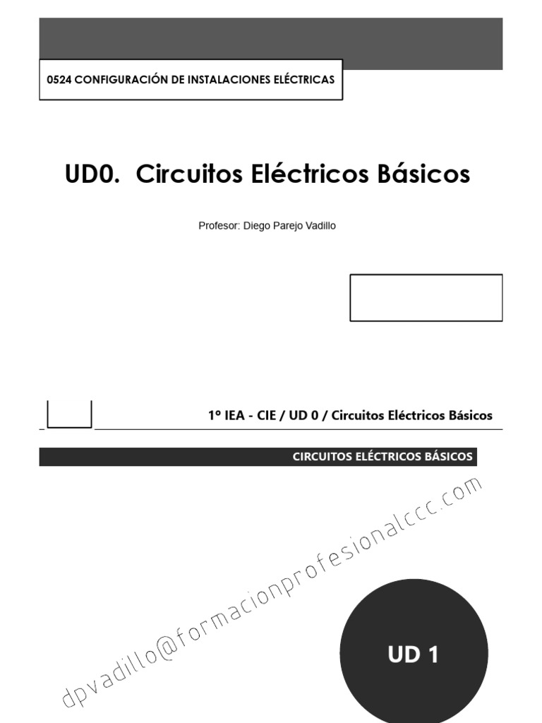 U0 Circuitos Eléctricos Básicos vALUM | PDF | Corriente eléctrica | Electricidad