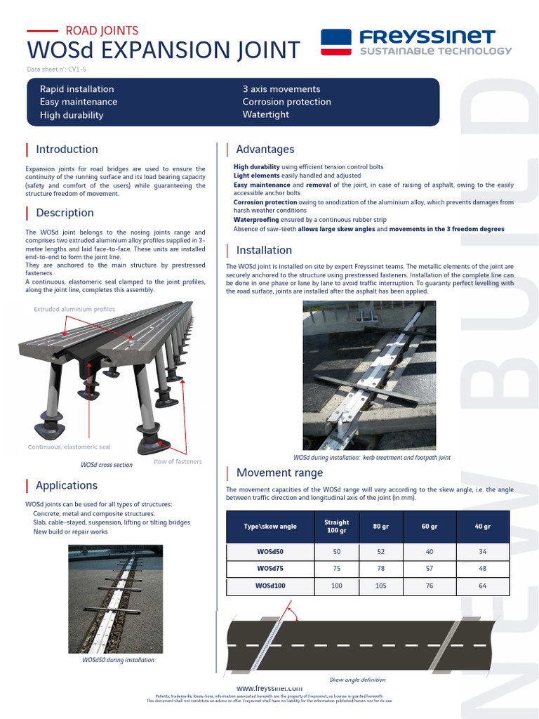 EXPANSION JOINT - WOSd - EN | PDF | Road | Corrosion