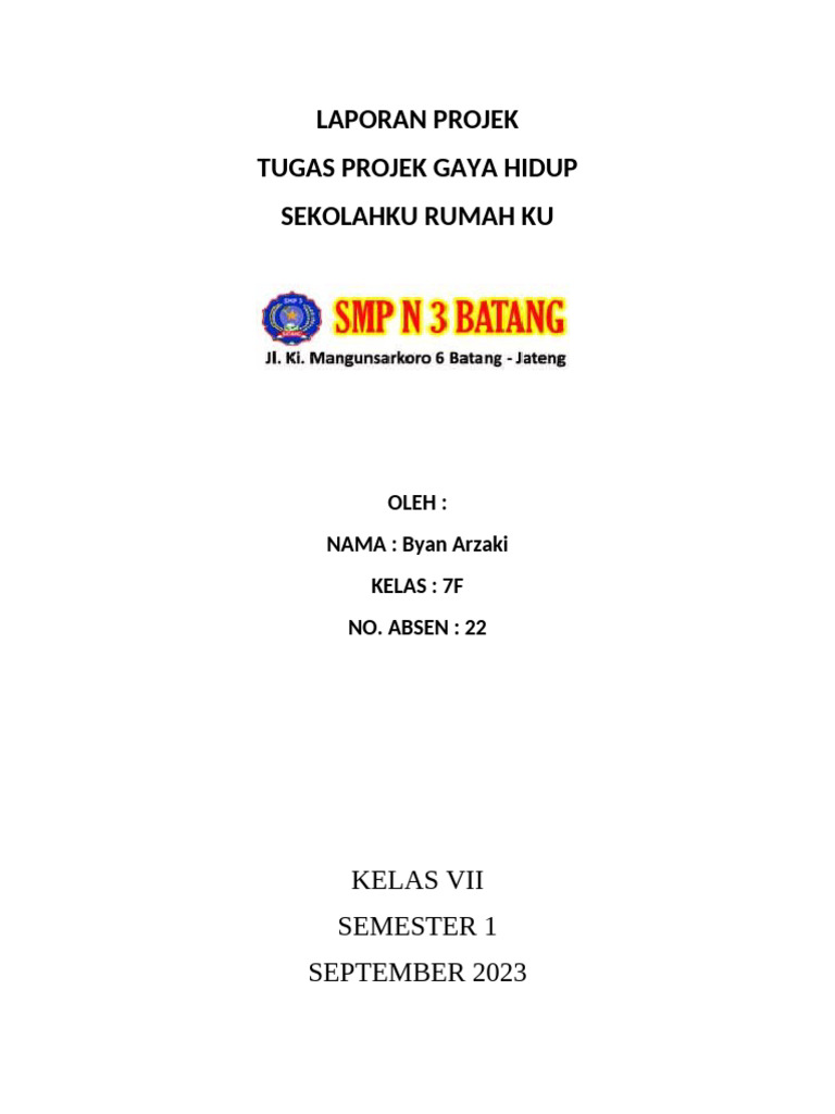 Laporan Projek Byan Arzaki | PDF