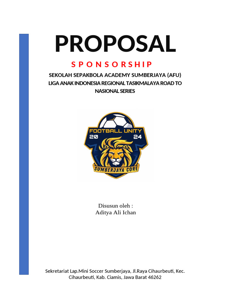 Proposal Sponsorship SSB Sumberjaya | PDF