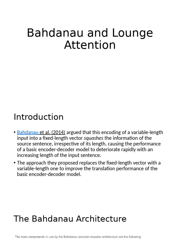 4.bahdanau and Lounge Attention | PDF
