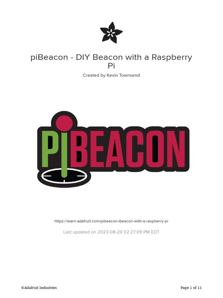 Pibeacon Ibeacon With A Raspberry Pi | PDF | Ios | Computer Engineering