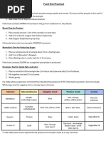 AQA GCSE Food Tests Practical Guide | PDF | Ethanol | Materials