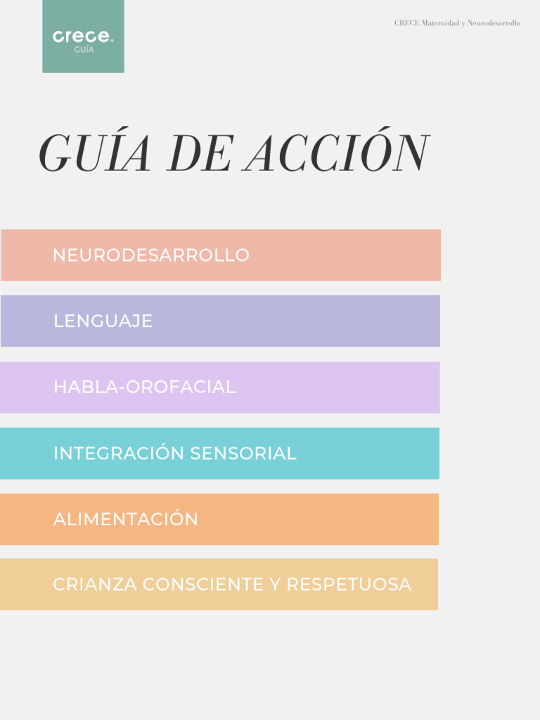 Guía de Acción Judith Amón CRECE | PDF | Alimentos | Sentidos