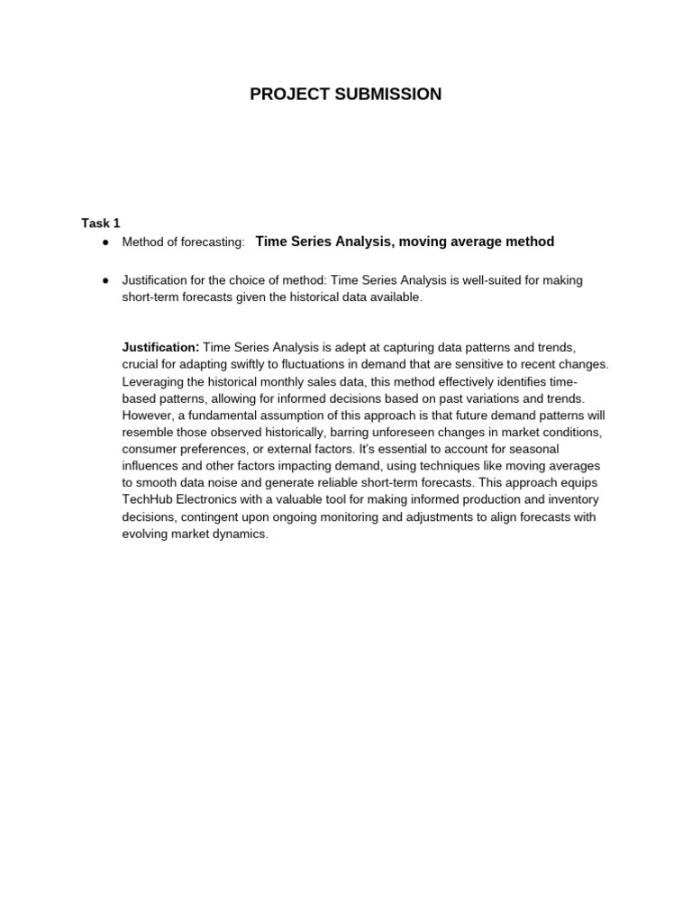 OPSCMProject - ROUNAQ SYED | PDF | Supply Chain | Forecasting