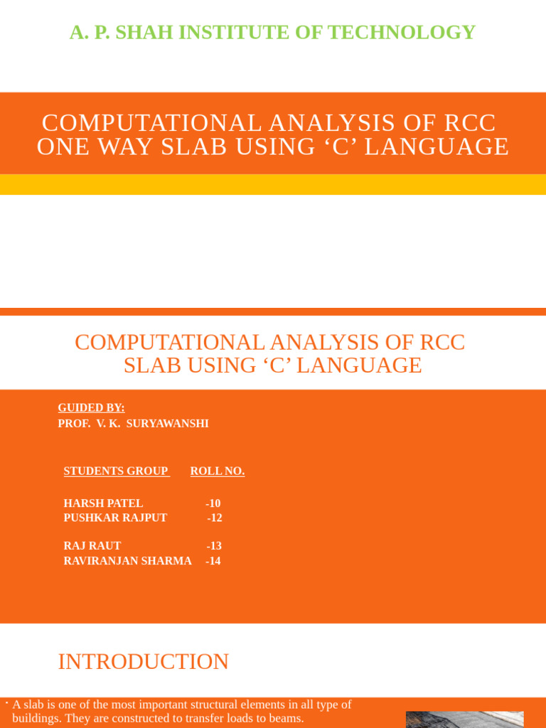 RCC Slab Analysis Using C Programming | PDF