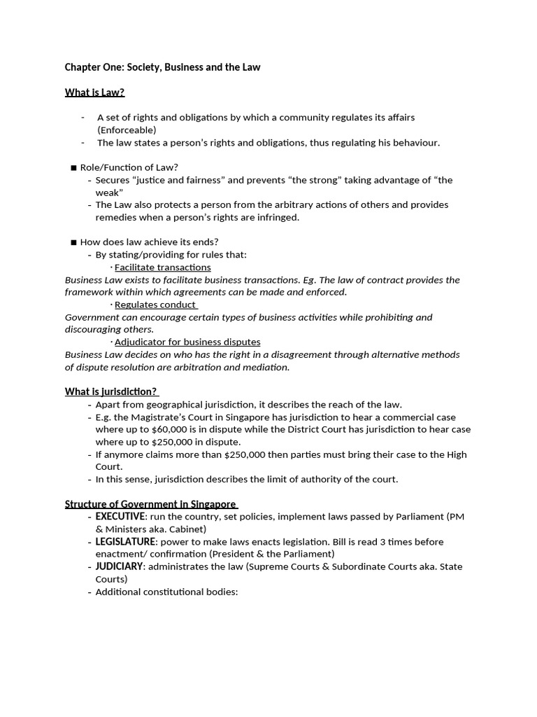 Chapter 1 Business Law | PDF | Precedent | Common Law