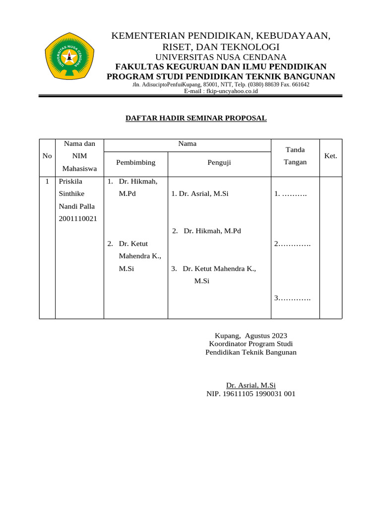 BERITA ACARA PRISKILA Fixx | PDF