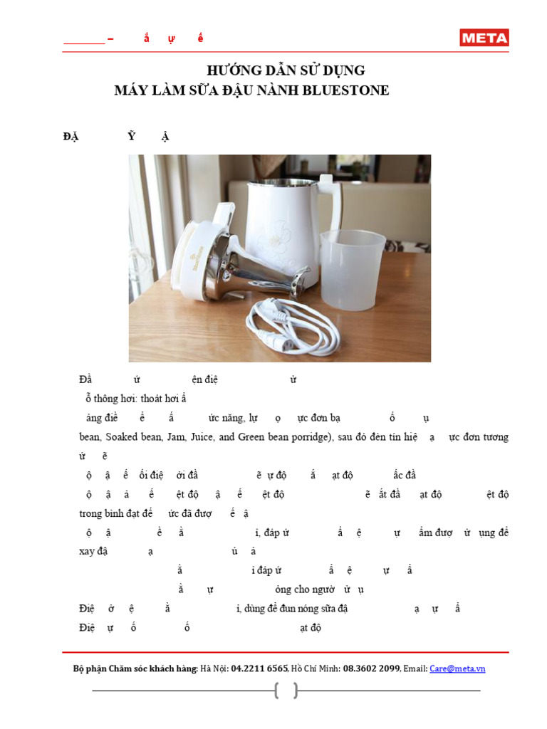 Huong Dan SD May Lam Sua Dau Nanh Bluestone 7388 | PDF