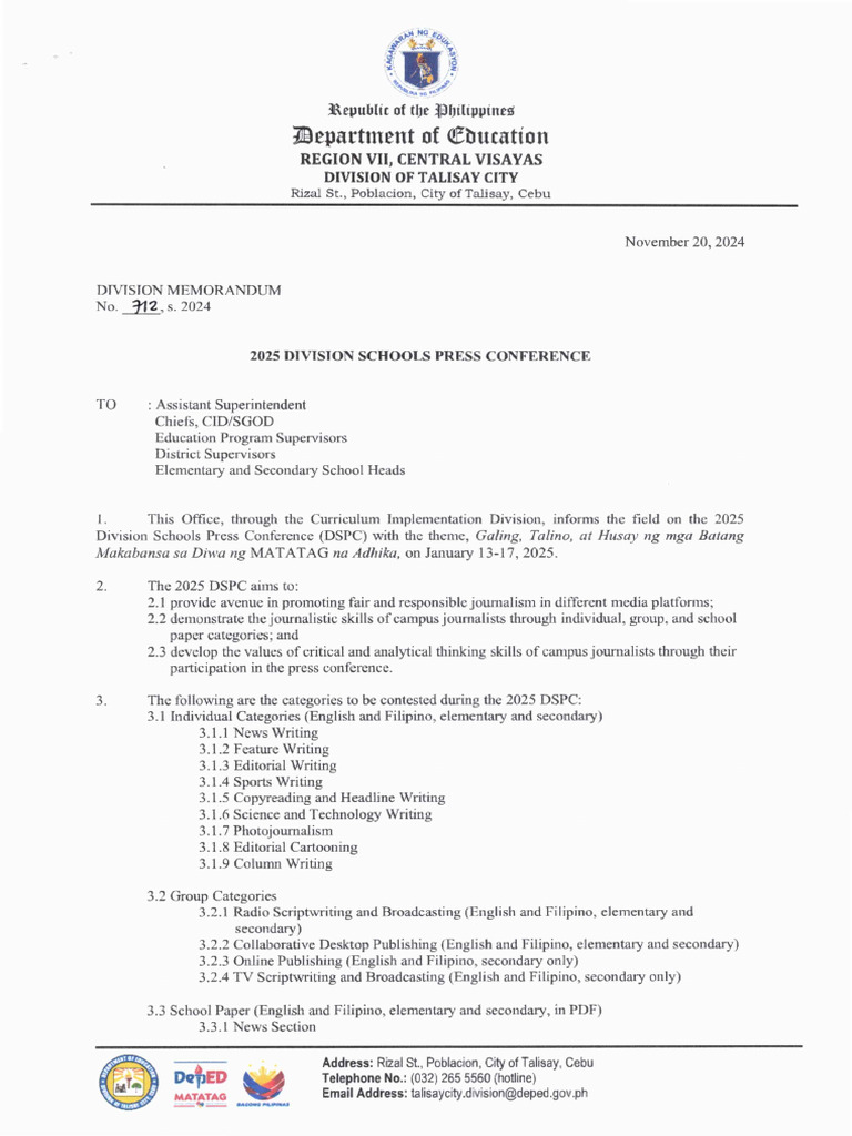 DM-712-S.-2024 DSPC 2025 | PDF