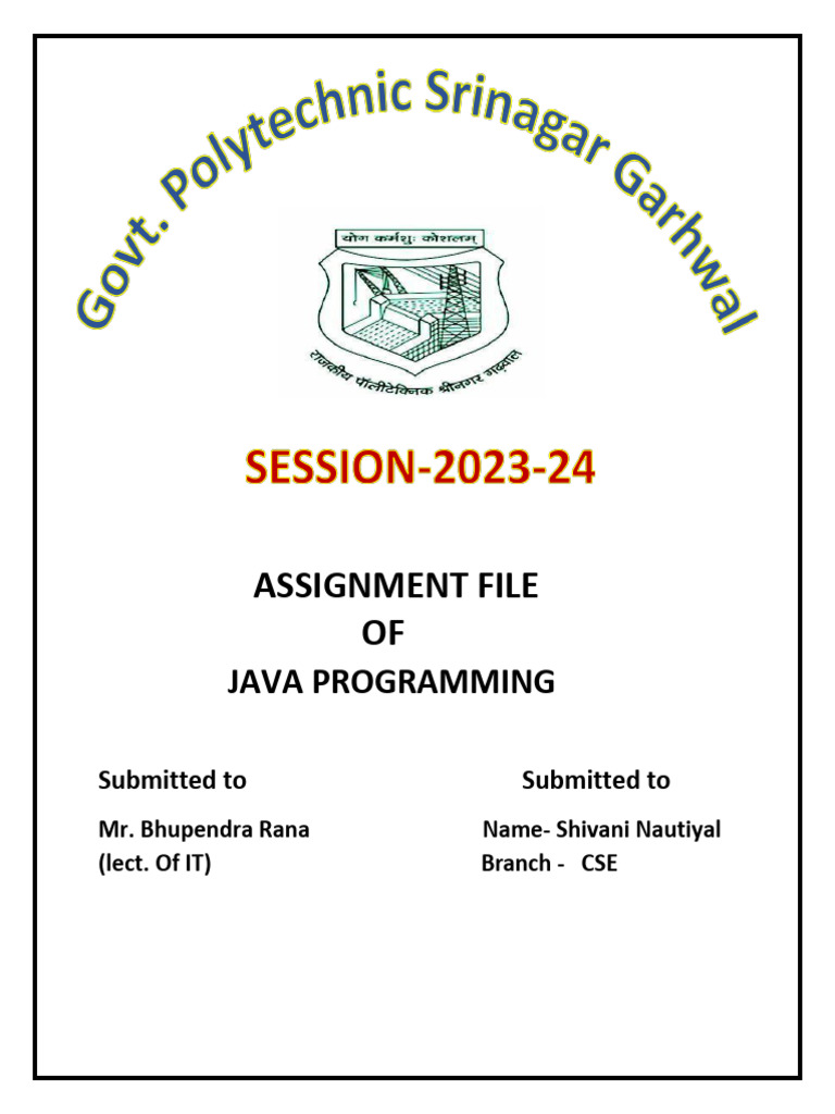 Java Programming Assignment | PDF