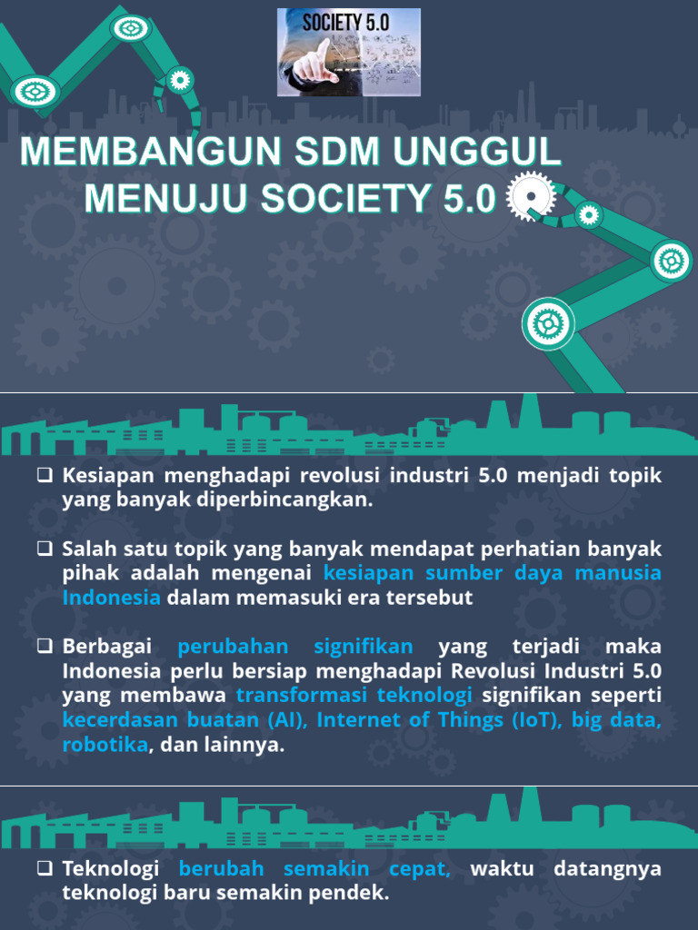 Membangun SDM Unggul Di Era Society 5.0 | PDF