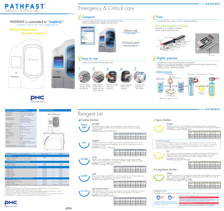 Pathfast Brochure (PHC) 231016 | PDF | Immunoassay | Laboratory Techniques